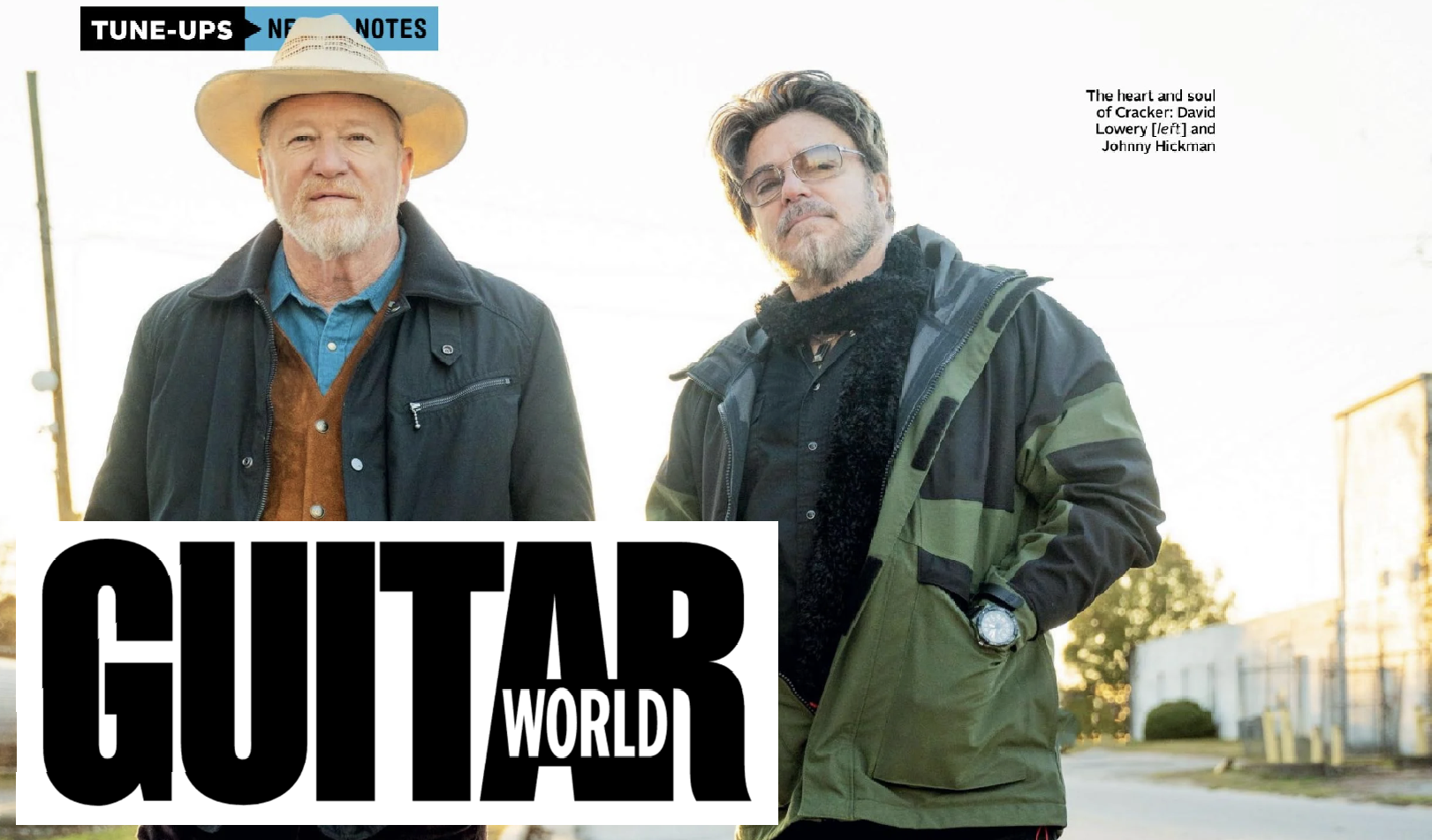 GREAT GUITAR WORLD MAGAZINE FEATURE ON CRACKER'S JOHNNY HICKMAN ...